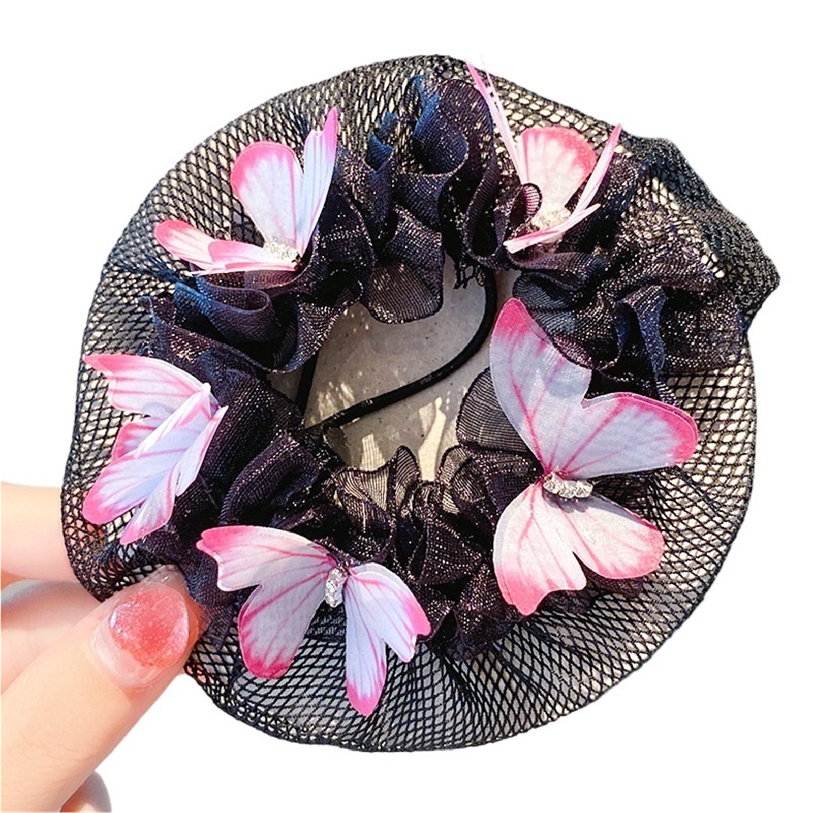 Ballet Latin Dance Hair Net Female Girl Dance Exam Hair Net Head Flower ...