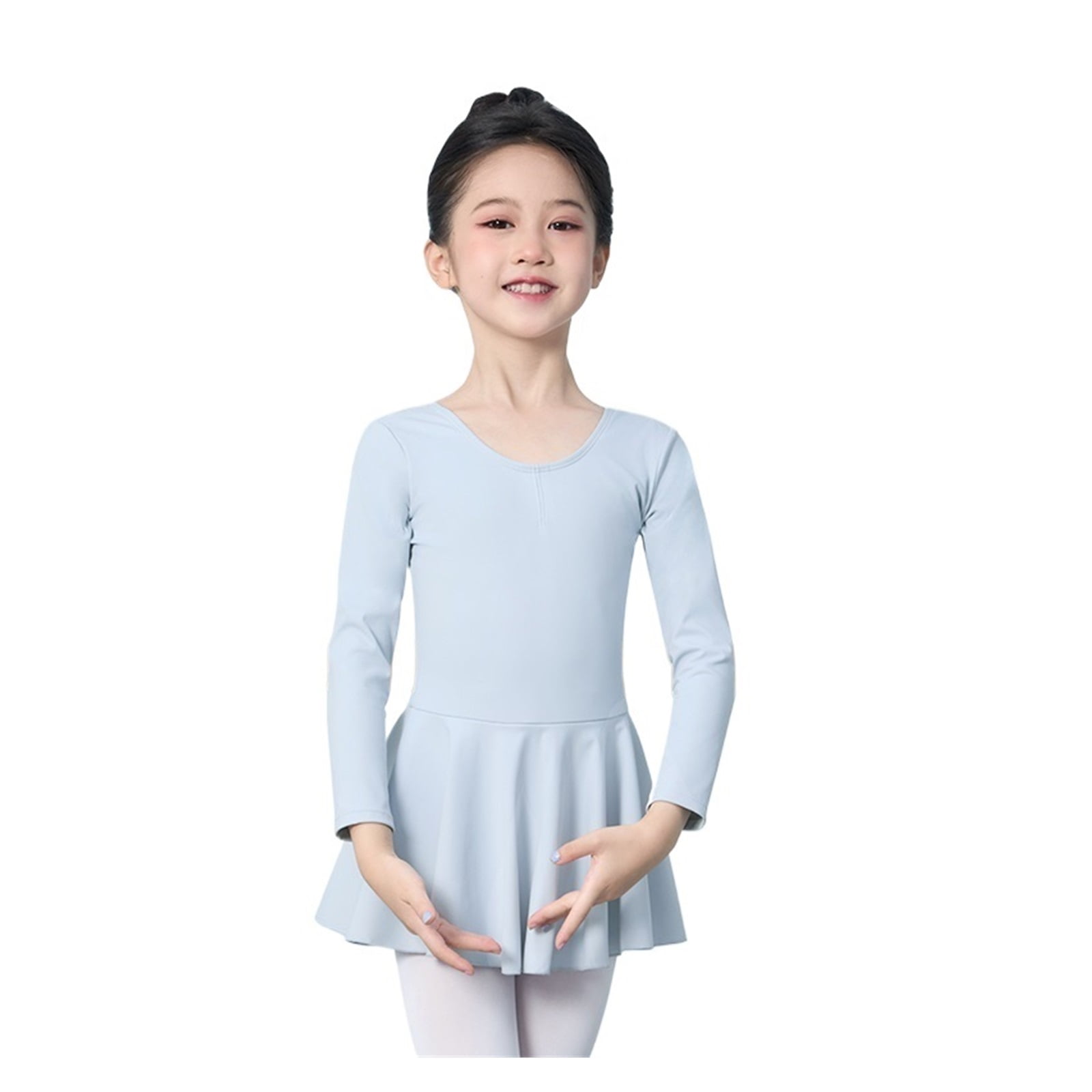 Ballet Leotard Dress Pink Dance Leotard with Tutu Short Sleeve ...