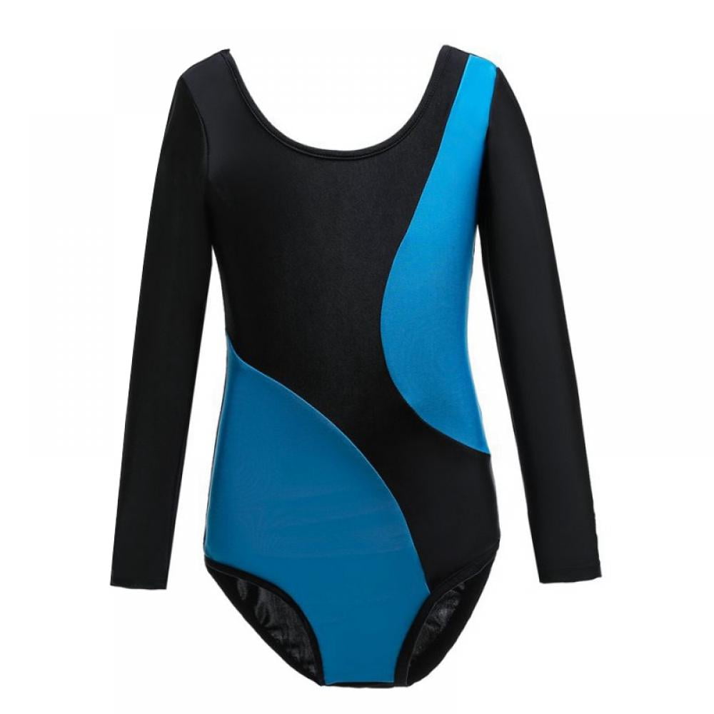 Ballet Leotards For Girls Color Block Gymnastics Bodysuit Activewear ...