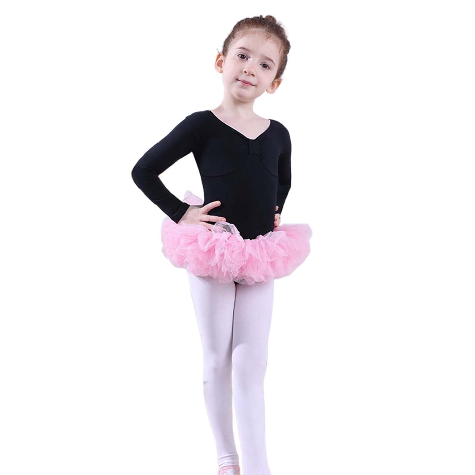Ballet Leotards Girls Ballet Leotards Long Sleeve Glitter Dance Ballet ...