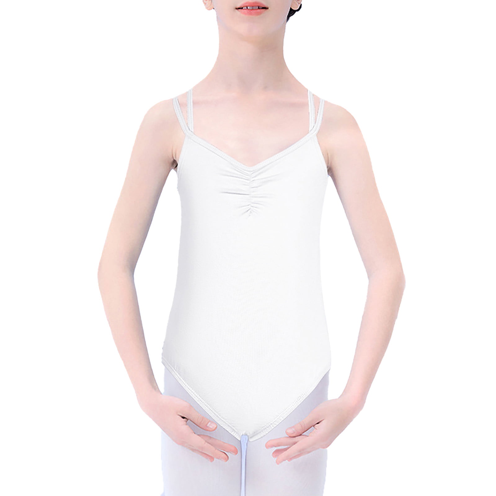 Ballet Leotards Girls Ballet Romper Jumpsuit Summer V Neck Dance ...