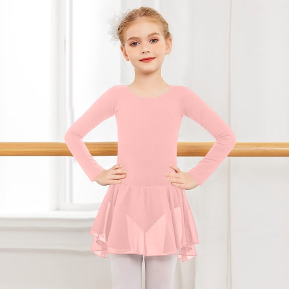 Ballet Leotards for Girls Dance Leotard Long Sleeve Girls Dance Dress ...
