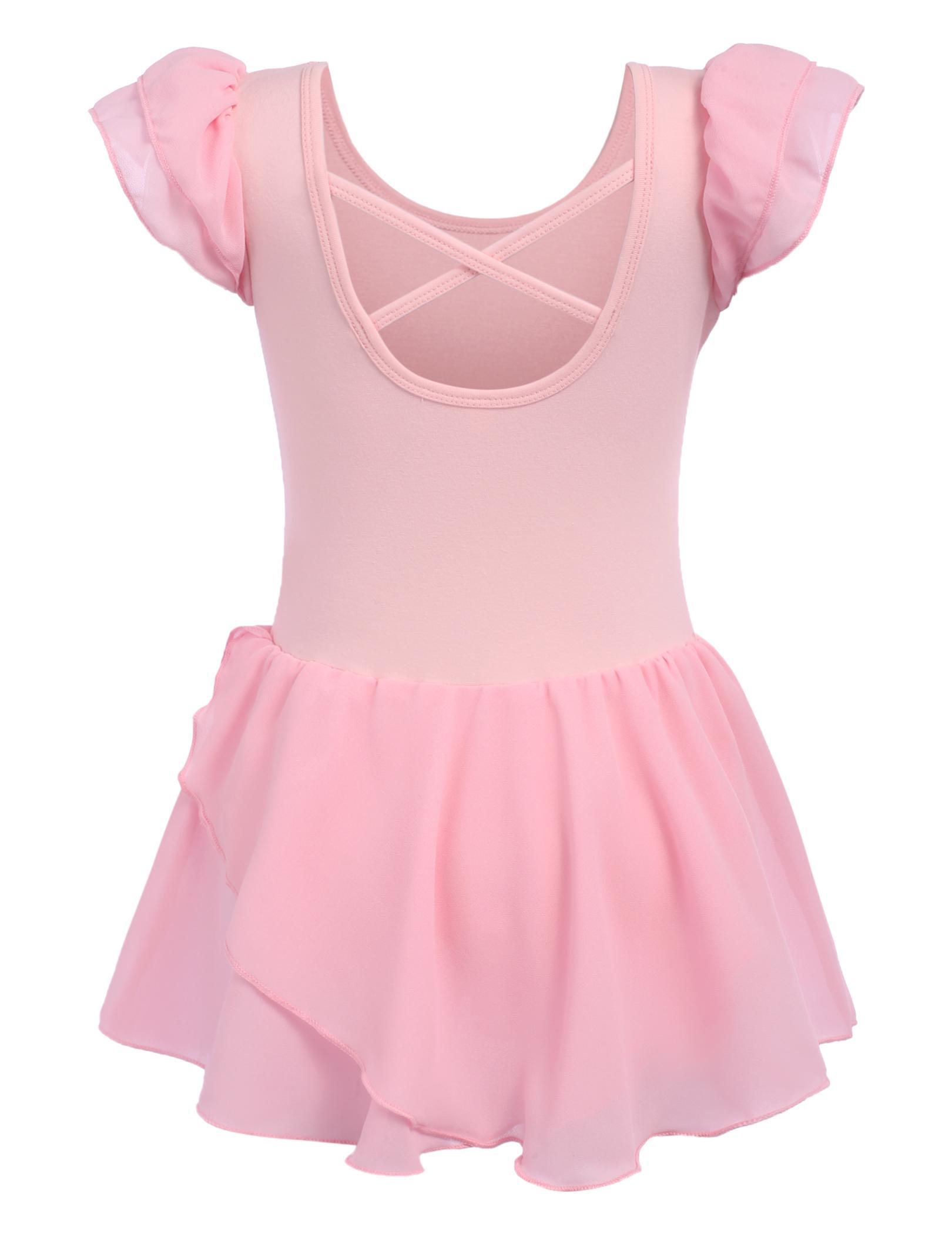 DPOIS Kids Girls 2 Piece Gymnastic Dance Leotard Suit Long Sleeve ...