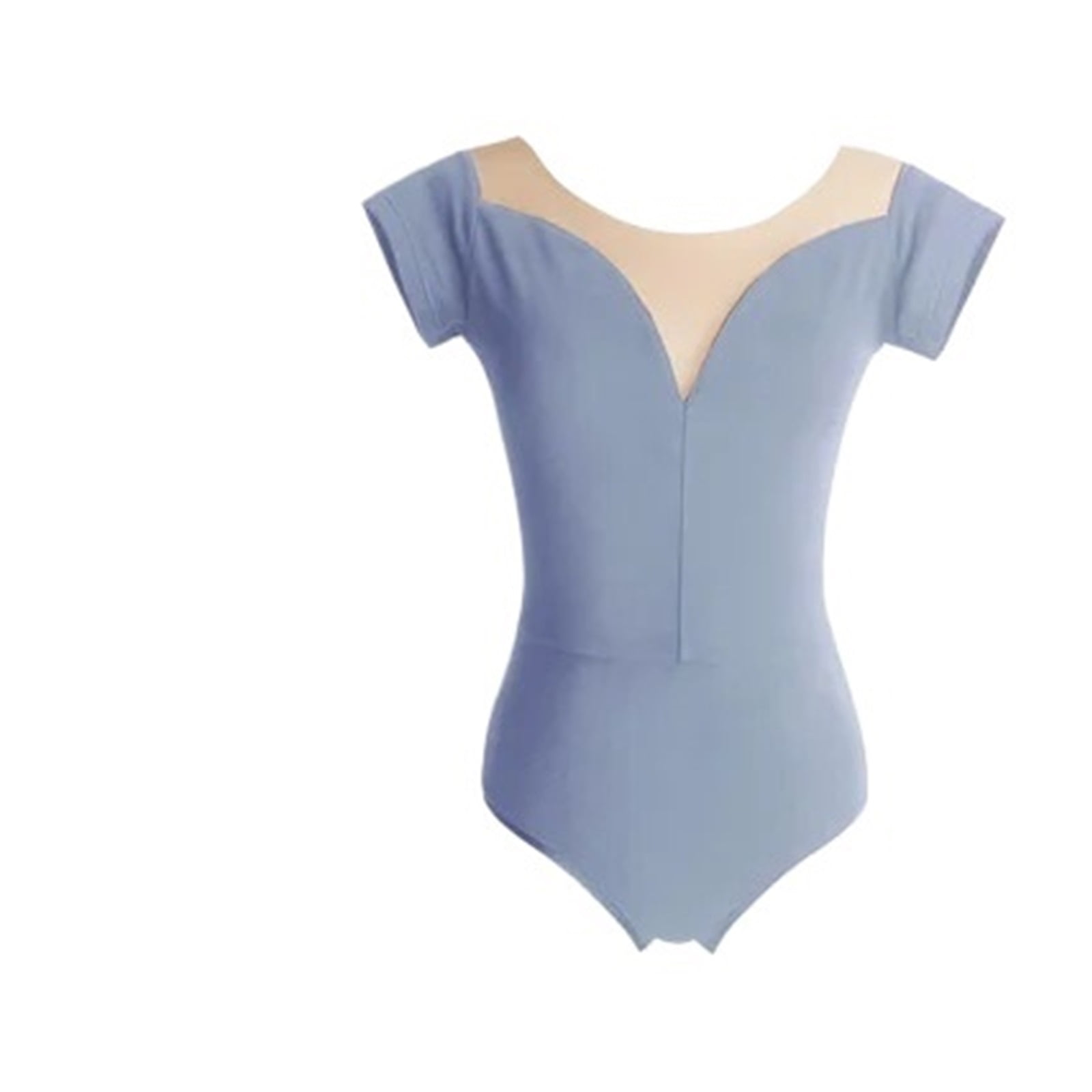 Ballet Leotards for Girls Women Sexy Neckline Cotton Soft Mesh ...