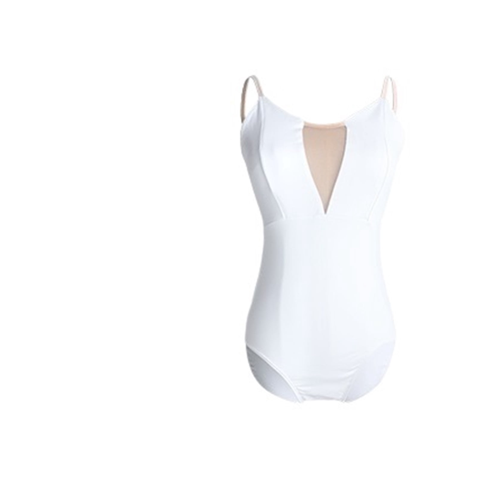 Ballet Leotards for Girls Women Sexy Neckline Cotton Soft Mesh ...