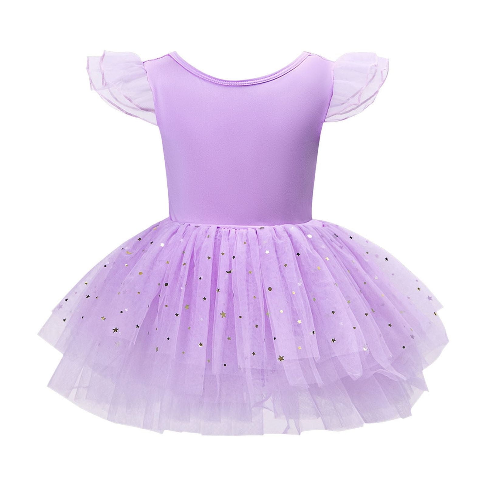Ballet Leotards for Girls with Tutu Skirts Ruffle Sleeve Elegant ...