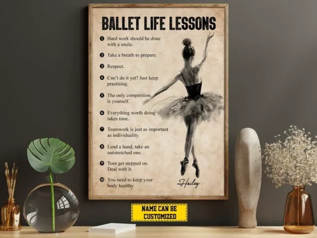 Ballet Life Lessons Poster Print, Ballet Poster Print, Ballet Gi Home ...