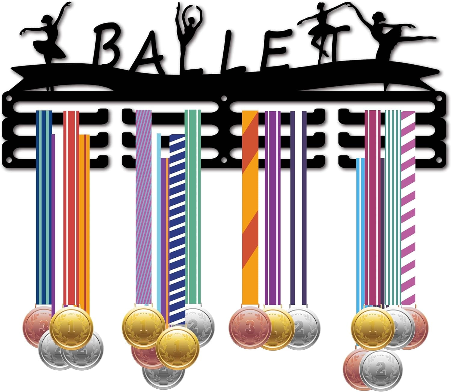 Ballet Medal Hangers Display Dance Medal Holder Rack Sports Metal ...