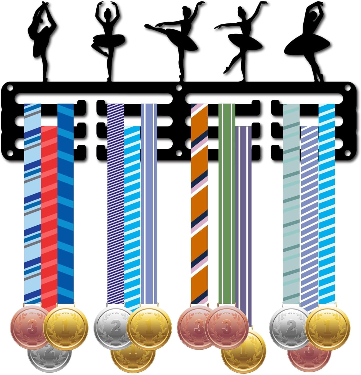 Ballet Medals Hanger Display Medals Holder Rack Black Metal Small Shelf ...