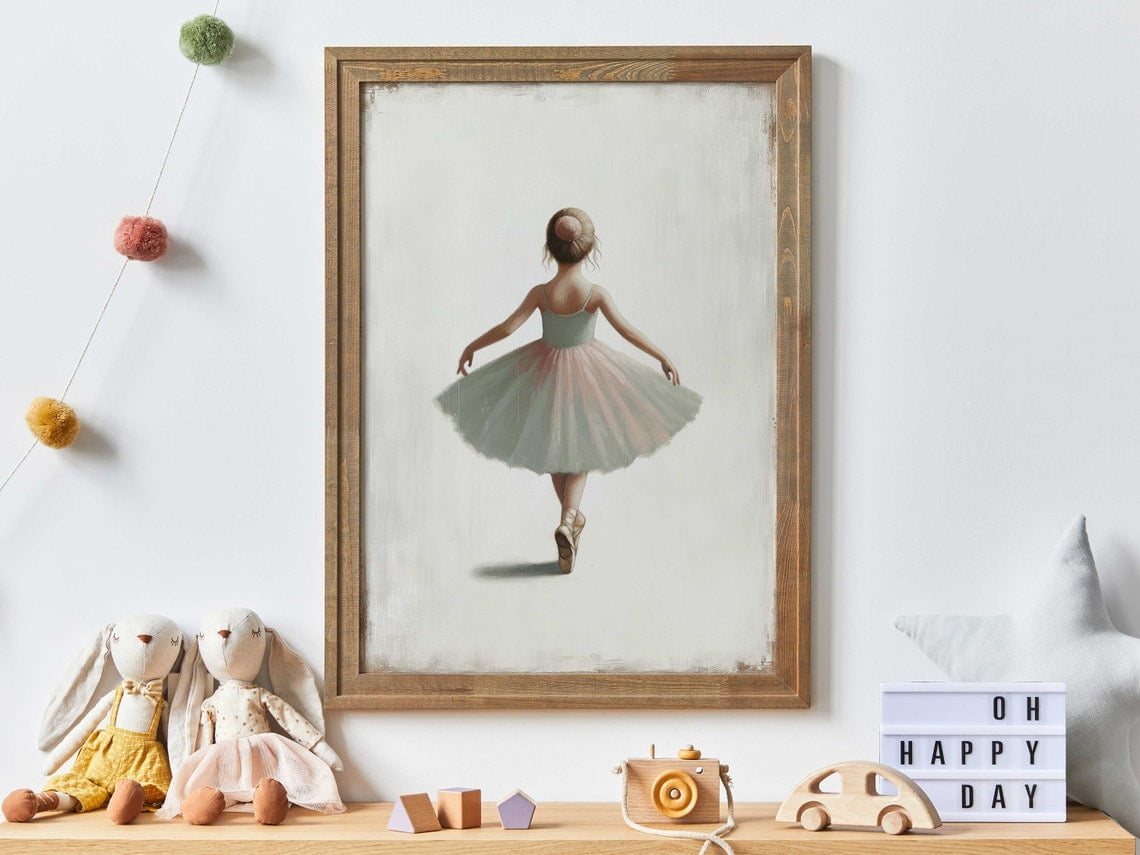 Ballet Nursery Art, Ballerina Nursery Decor, Girls Room Decor, Ballet ...