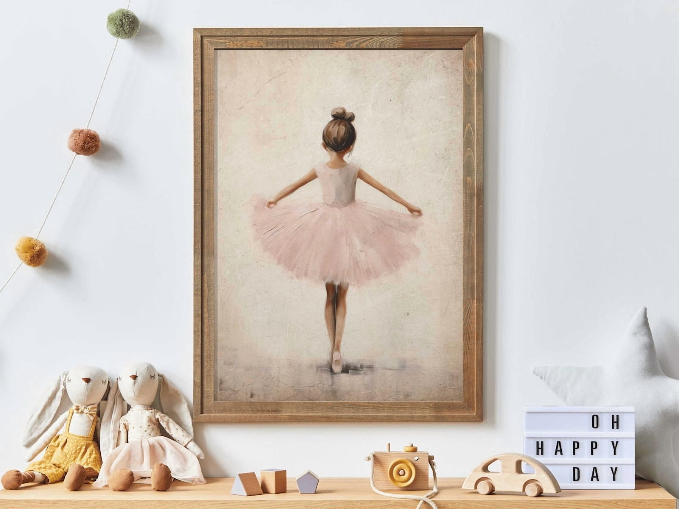 Ballet Nursery Art Ballerina Nursery Decor Pink Girl'S Room Ballet ...