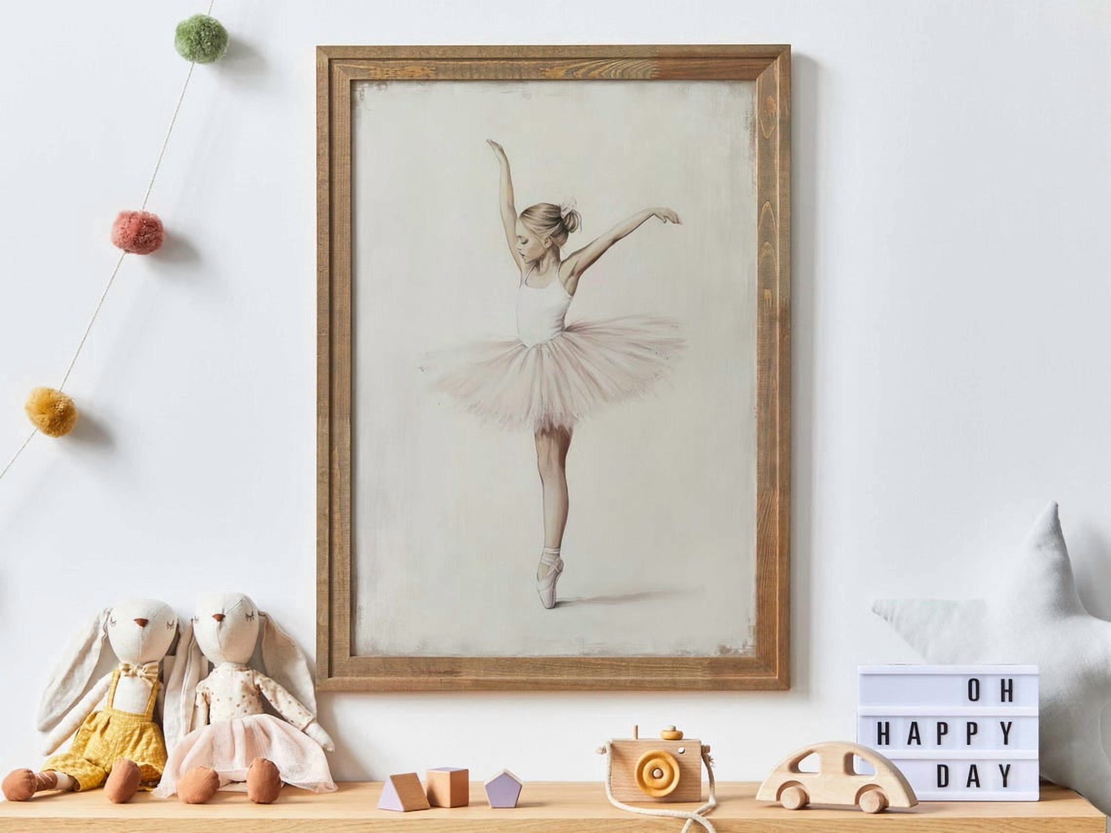Ballet Nursery Decor Ballerina Wall Art Vintage Girl Room Unframed ...