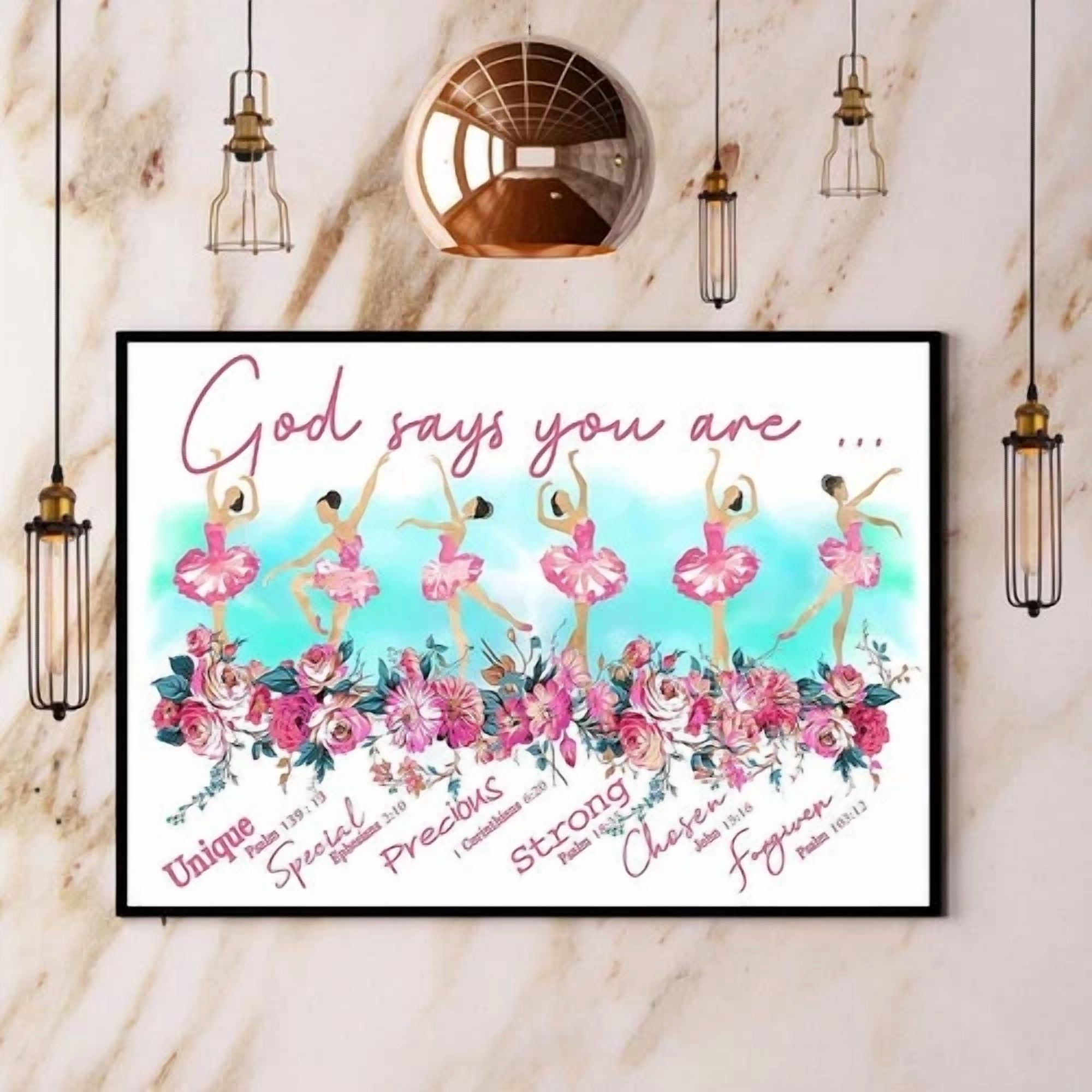 Ballet Pink God Says You Are Special Strong Chosen Forgiven Paper ...
