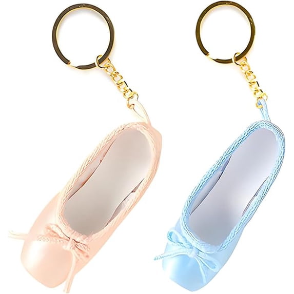 Ballet Pointe Shoes Keychain 2pcs, Mini Dance Shoe Keychain for Ballet ...