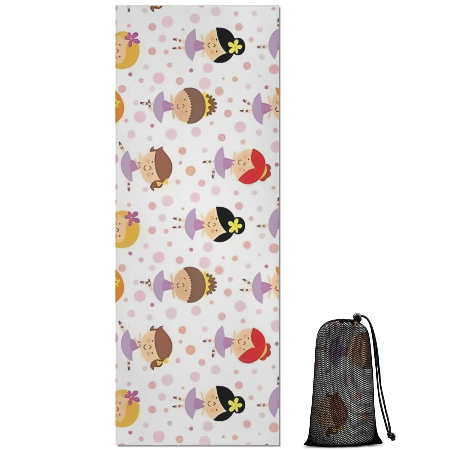 Ballet Princess Pattern Hot Yoga Mat Towel Non Slip for Hot Yoga ...