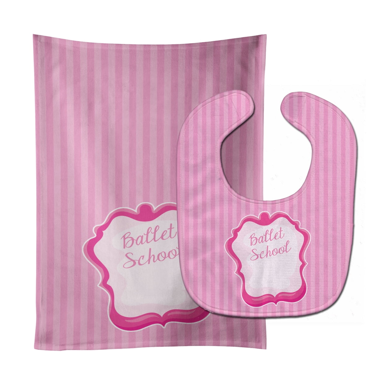 Ballet School on Stripes Baby Bib and Burp Cloth - Walmart Business ...