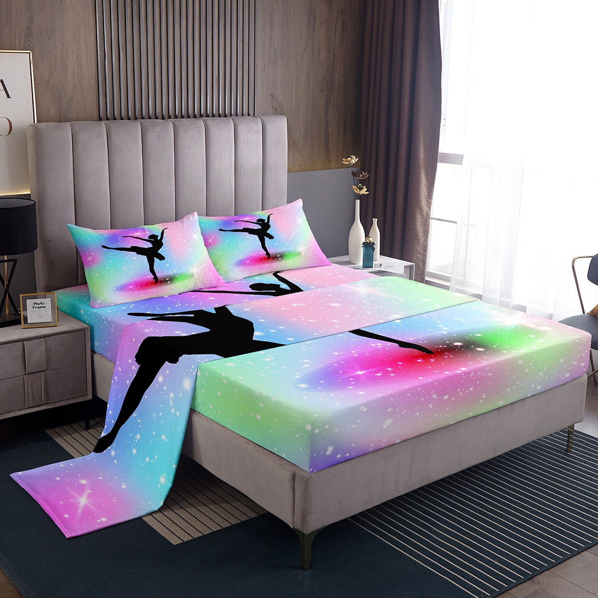 Ballet Sheet Set For Girls, Dancing Ballerina Fitted Sheet Twin Size ...