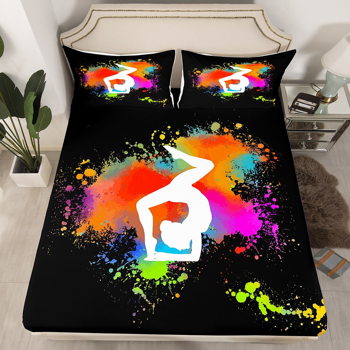 Ballet Sheets Full,Ballet Dancer Ballerina Bed Sheets,Rainbow Tie Dye ...