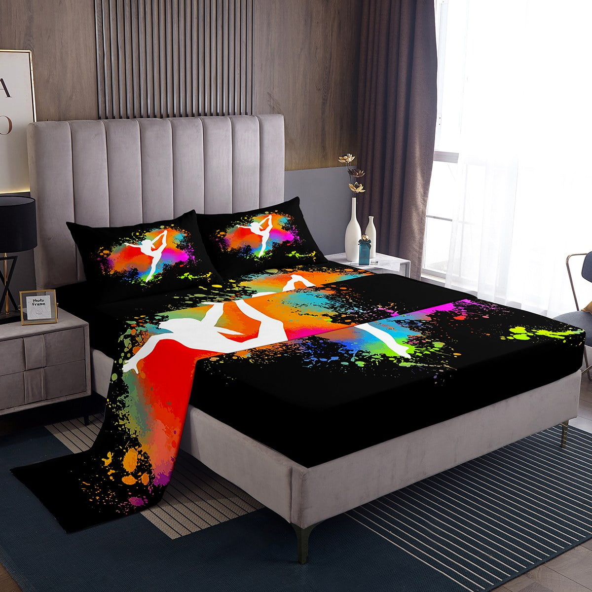 Ballet Sheets Women,Ballerina Ballet Dancer Sheet Set,Colorful Graffiti ...
