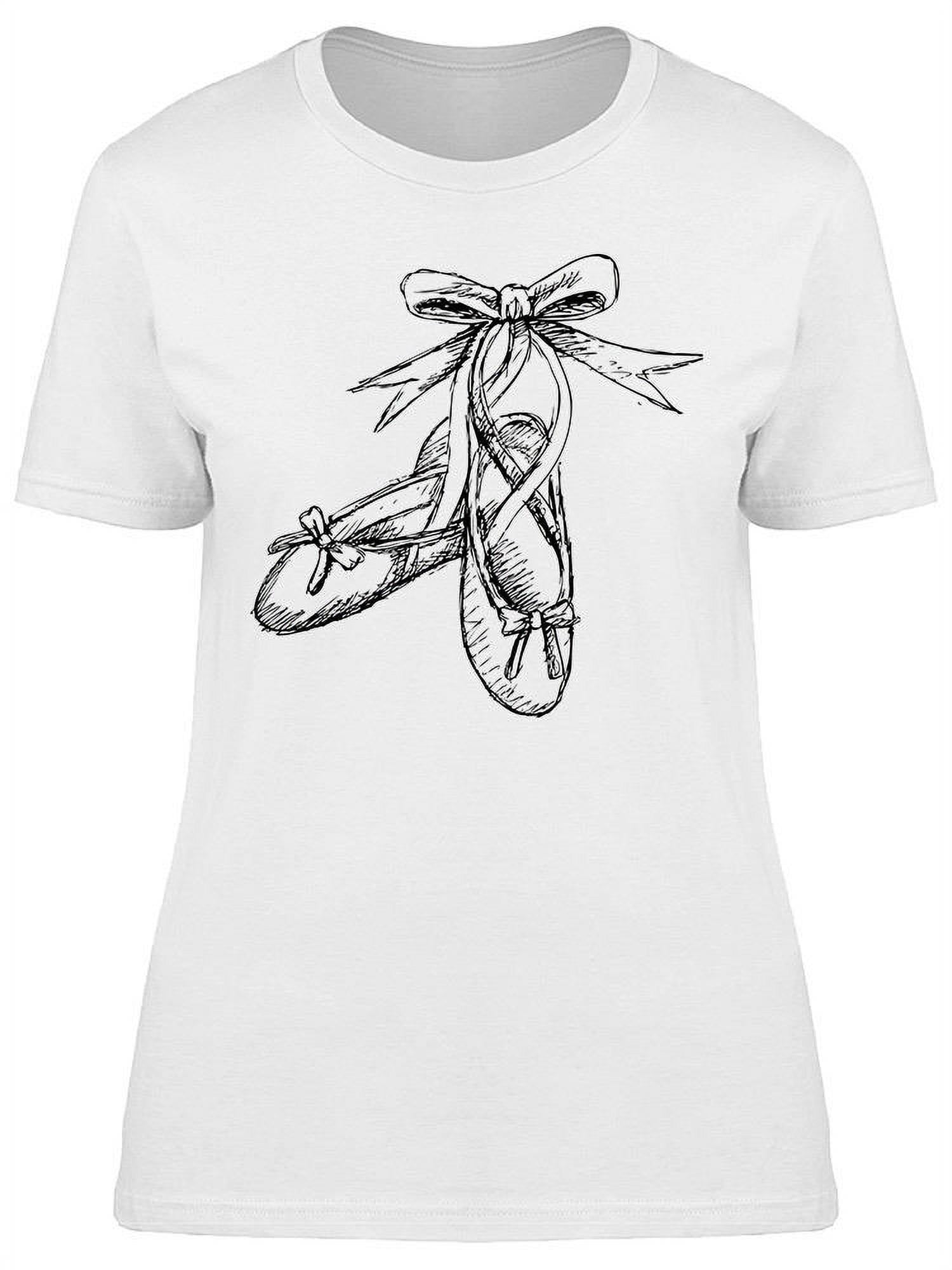 Ballet Shoes Doodle Art T-Shirt Women -Image by Shutterstock, Female ...