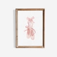 Ballet Shoes Wall Art Print Pink Pointe Illustration Ballerina Nursery ...