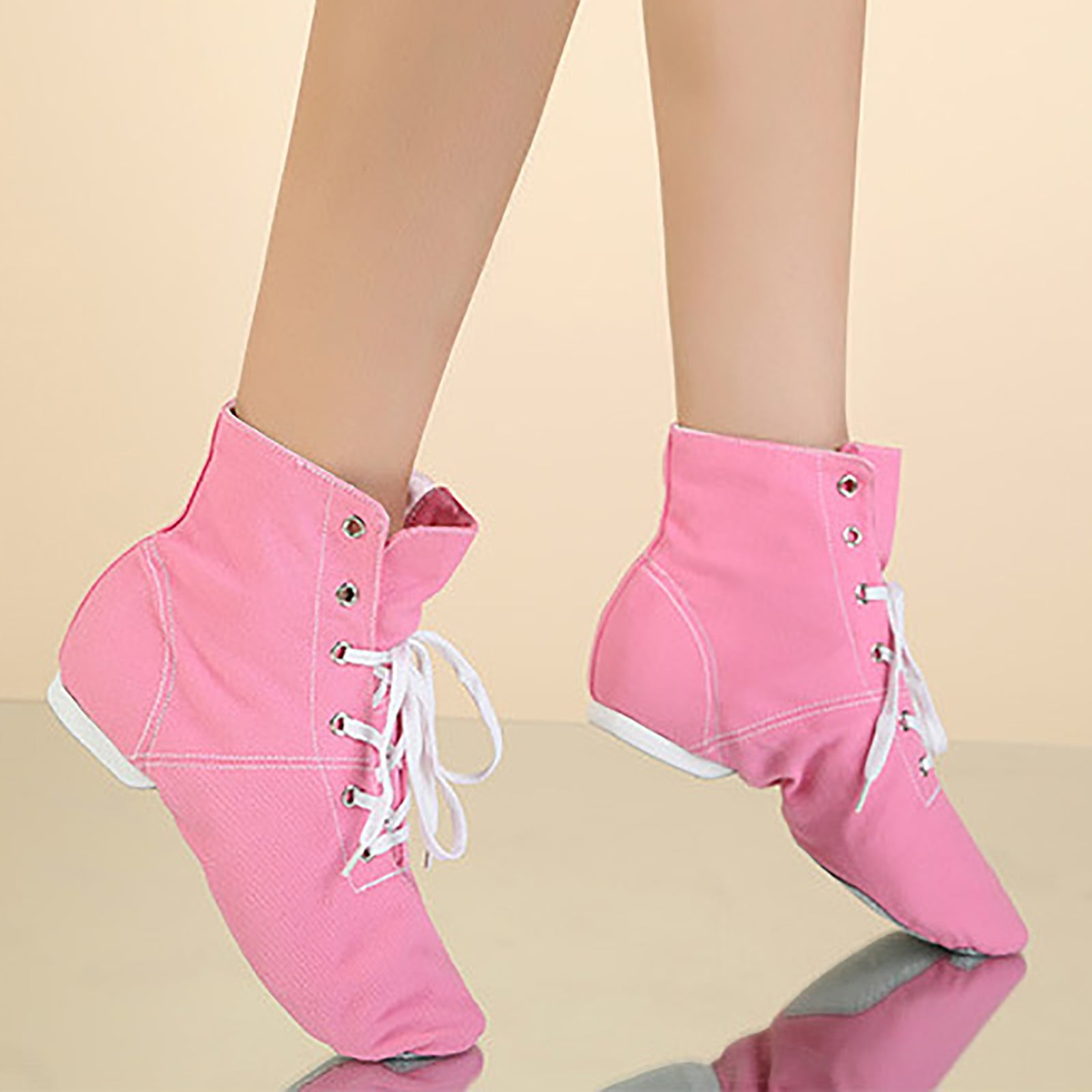 Ballet Shoes for Girls High Top Canvas Soft Sole Dance Shoes, Solid ...