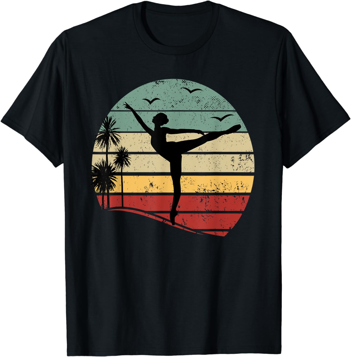 Ballet Silhouette - Sunset Ballet Girl - Ballet Ballerina T-Shirt ...
