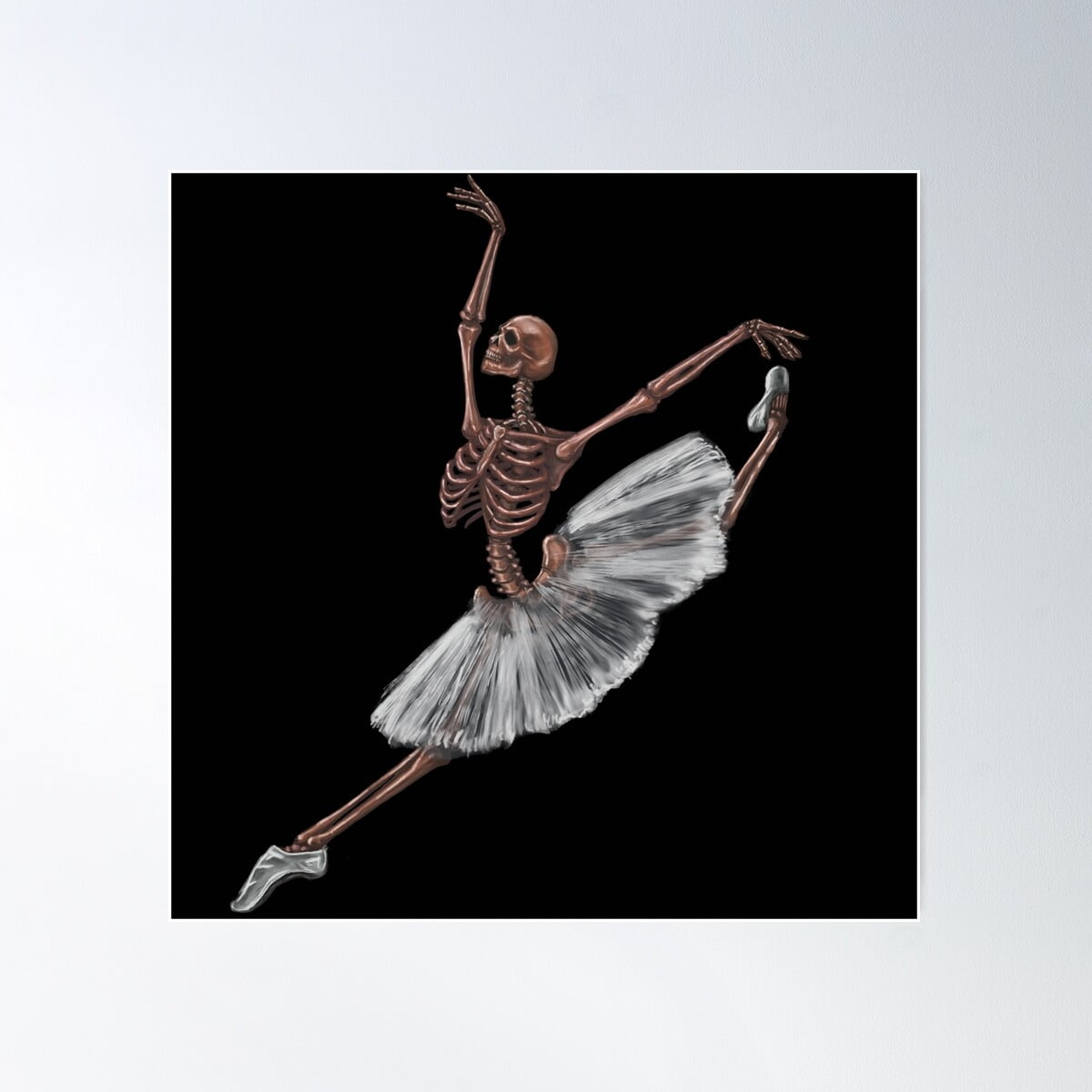 Ballet Skeleton Poster Wall Art, Modern Wall Decor For Living Room ...