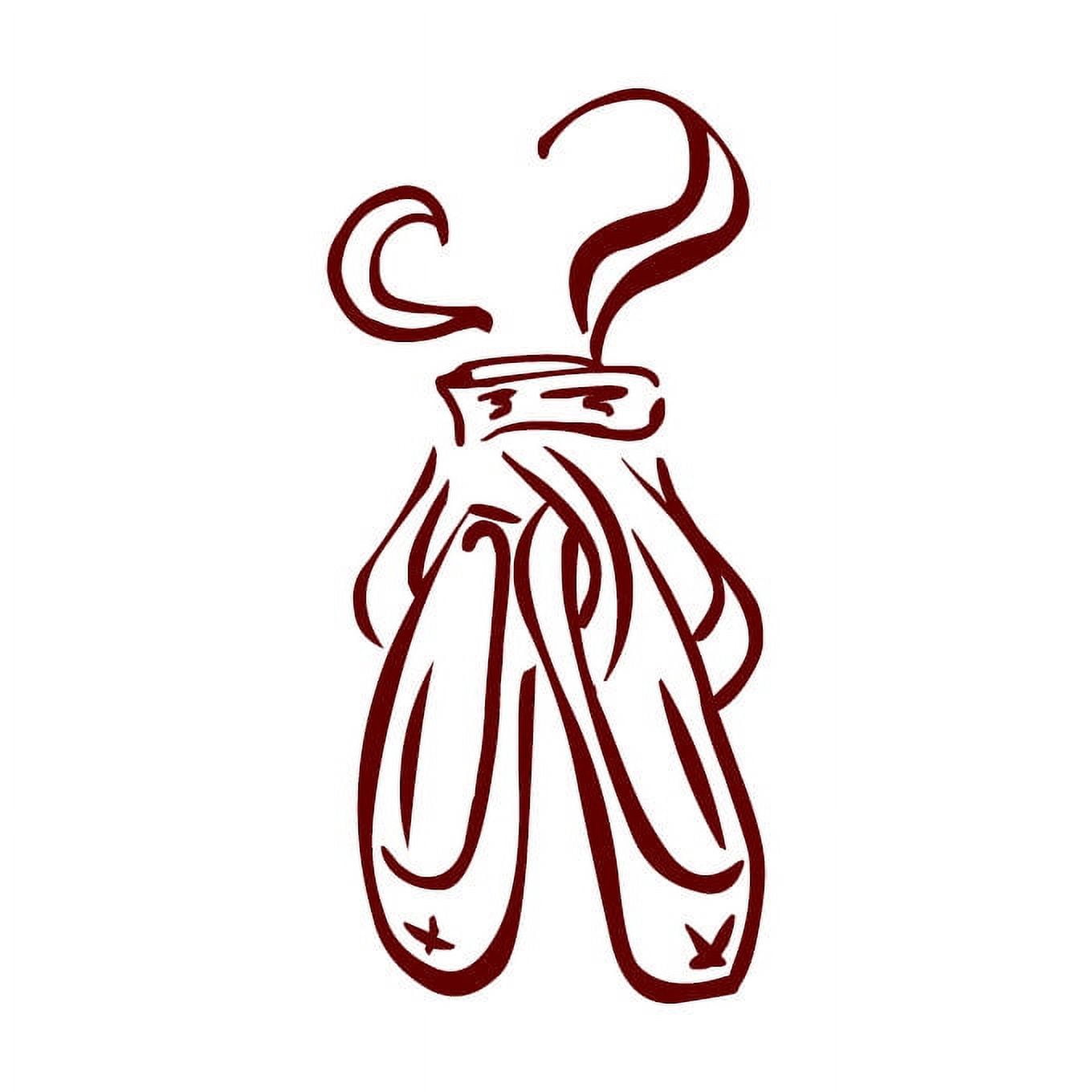 Ballet Slippers Vinyl Graphic - Large - Dark Red - Walmart.com