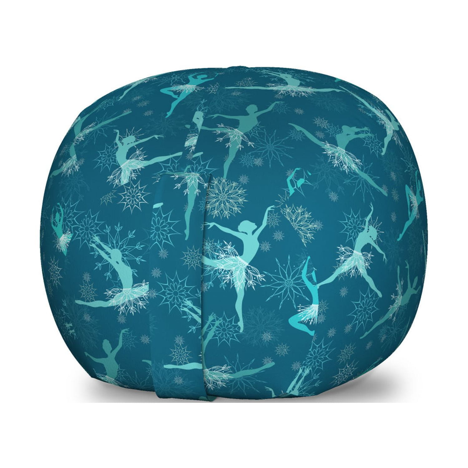 Ballet Storage Toy Bag Chair, Snowflake Ballerina Dancers Noel Winter ...