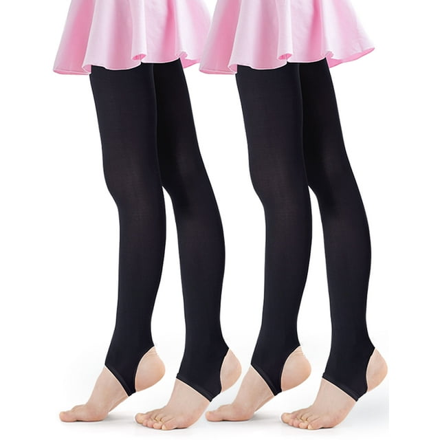 Ballet Tights For Toddler Girls Black Dance Stockings 2 Pairs - Walmart.com