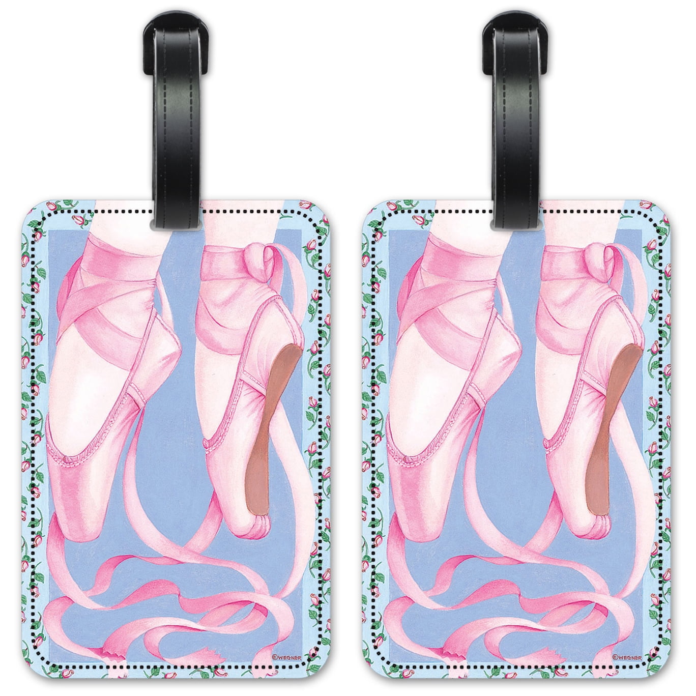Ballet Toe Shoes - Luggage ID Tags / Suitcase Identification Cards ...