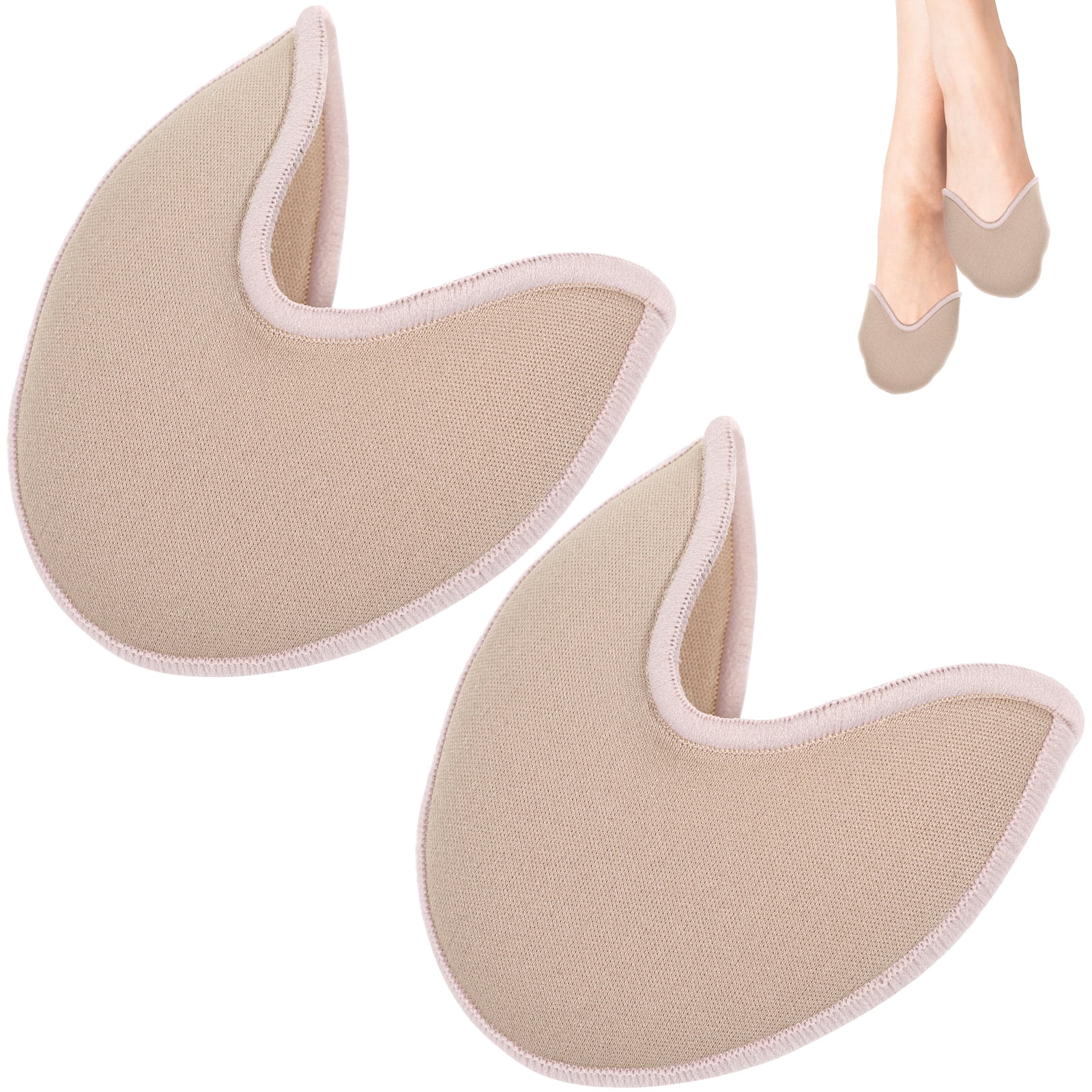 REOFLYUP Ballet Dancing Toe Pads SEBS Beige 1 Pair 3.7x3.9x0.06in For ...