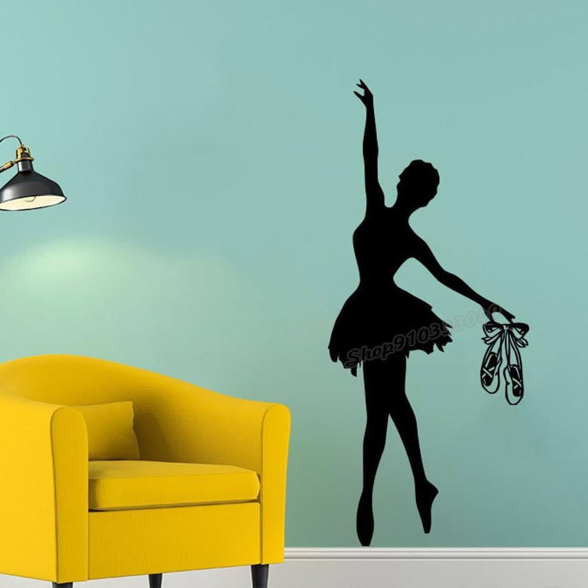 Ballet Wall Decal Ballerina Dancer Gymnastics Dance Studio Vinyl Wall ...