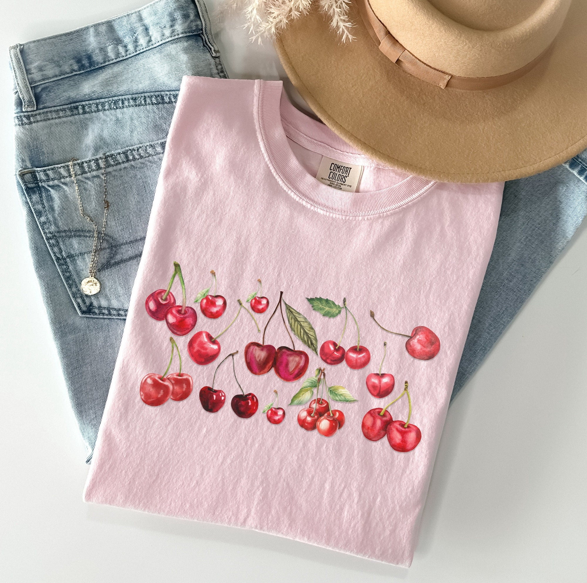 Balletcore Cherry Shirt Cherry Shirt Cherry Aesthetic Shirt Ribbon ...