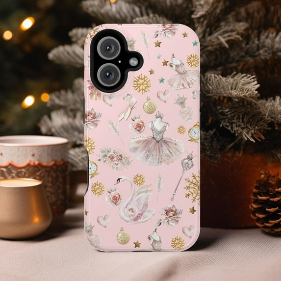 Balletcore Coquette Phone Case Pink Holiday iPhone 17 11 12 13 14 15 16 ...