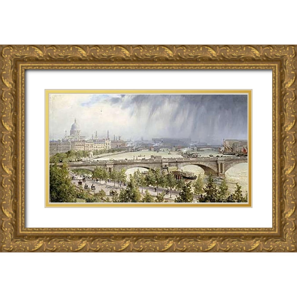 Ballin, Auguste 32x19 Gold Ornate Wood Framed with Double Matting ...