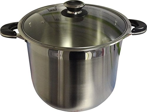 Ballington 24 Quart Stainless Steel Stock Pot with Glass Lid - Walmart.com