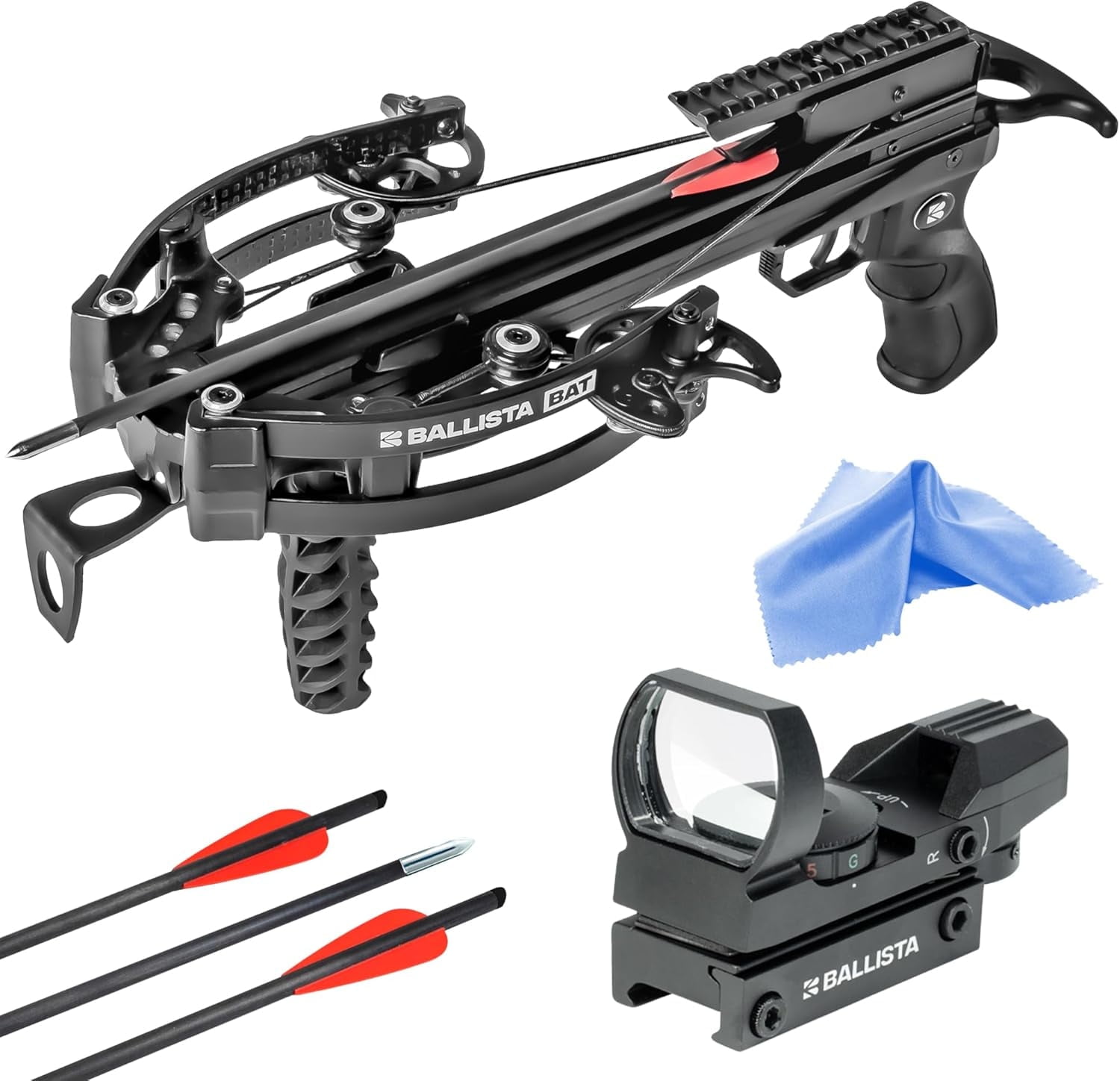 Ballista Hunting Bundle: BAT Compound Mini Crossbow 300 FPS, 130 Lbs w ...