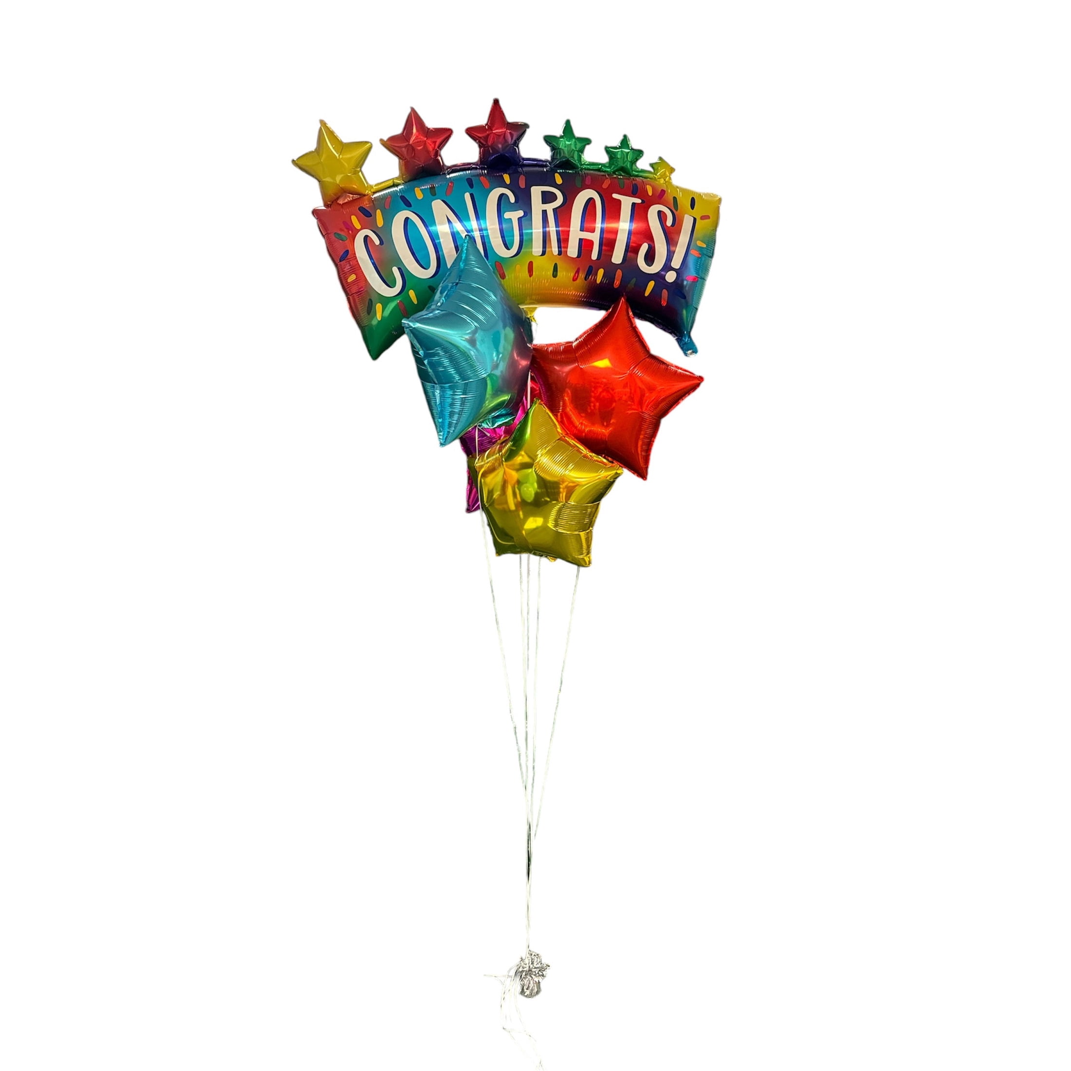 Ballooms of Houston Medium Sized Balloon Bouquet with Star and Happy ...