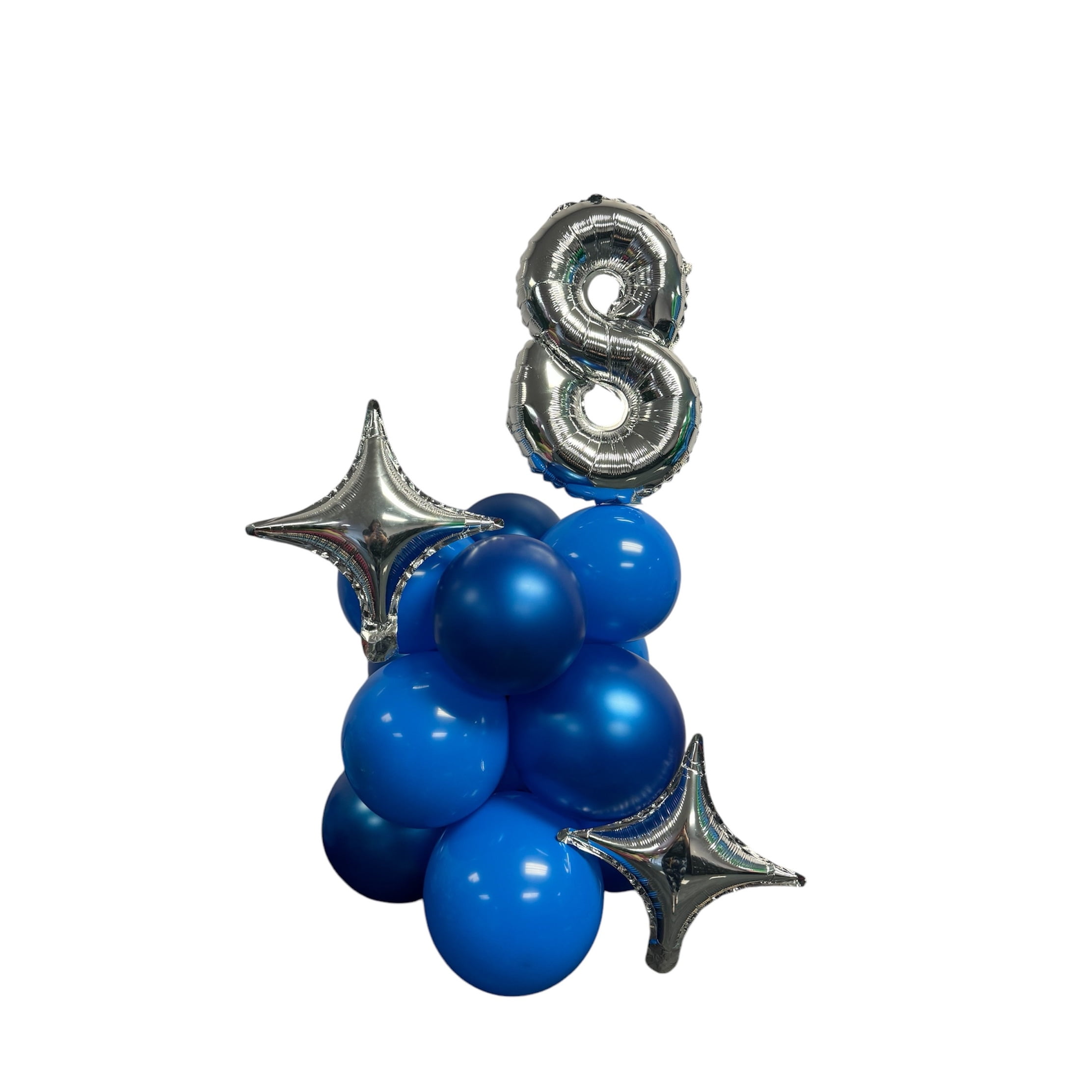 Ballooms of Houston Mini Columns with 16" Number Topper and Stars ...