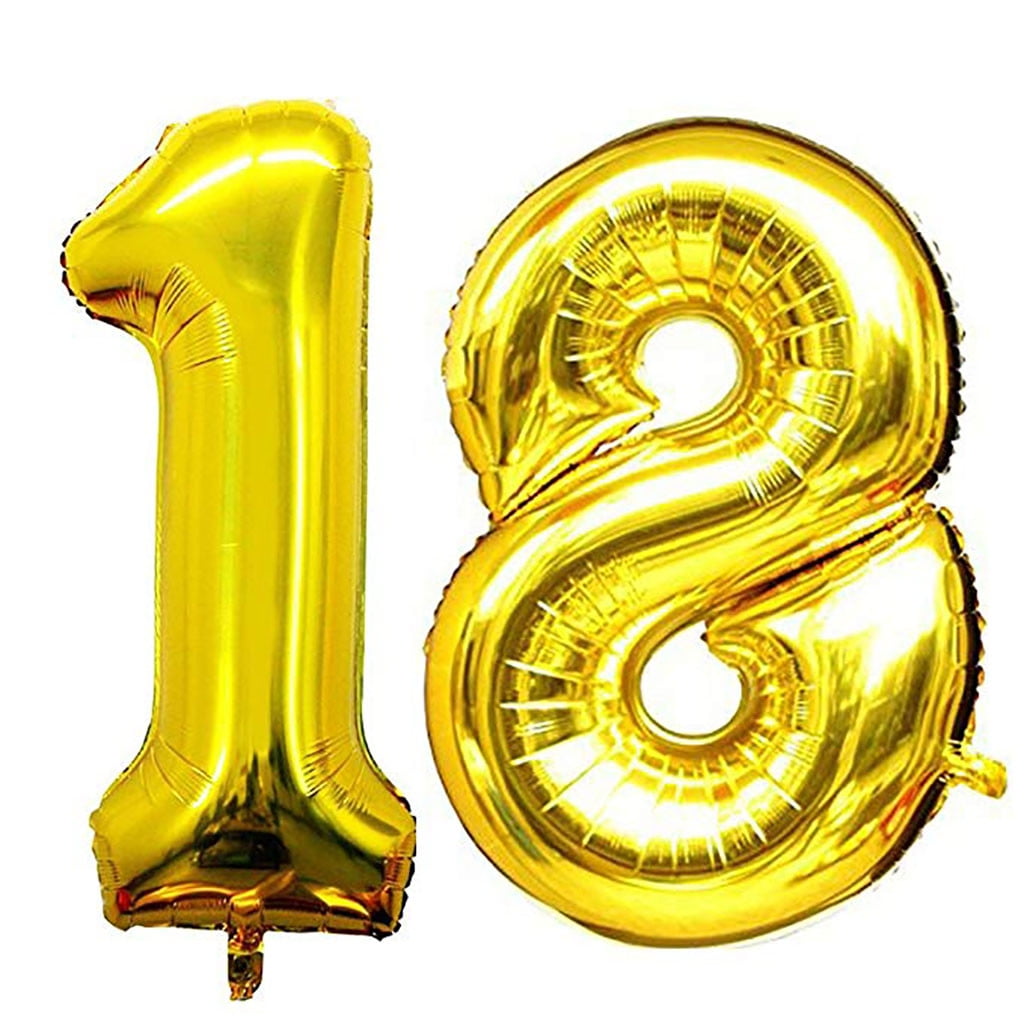 Balloon 18th Birthday 40 Inch Giant Foil Balloon Birthday Decor For ...