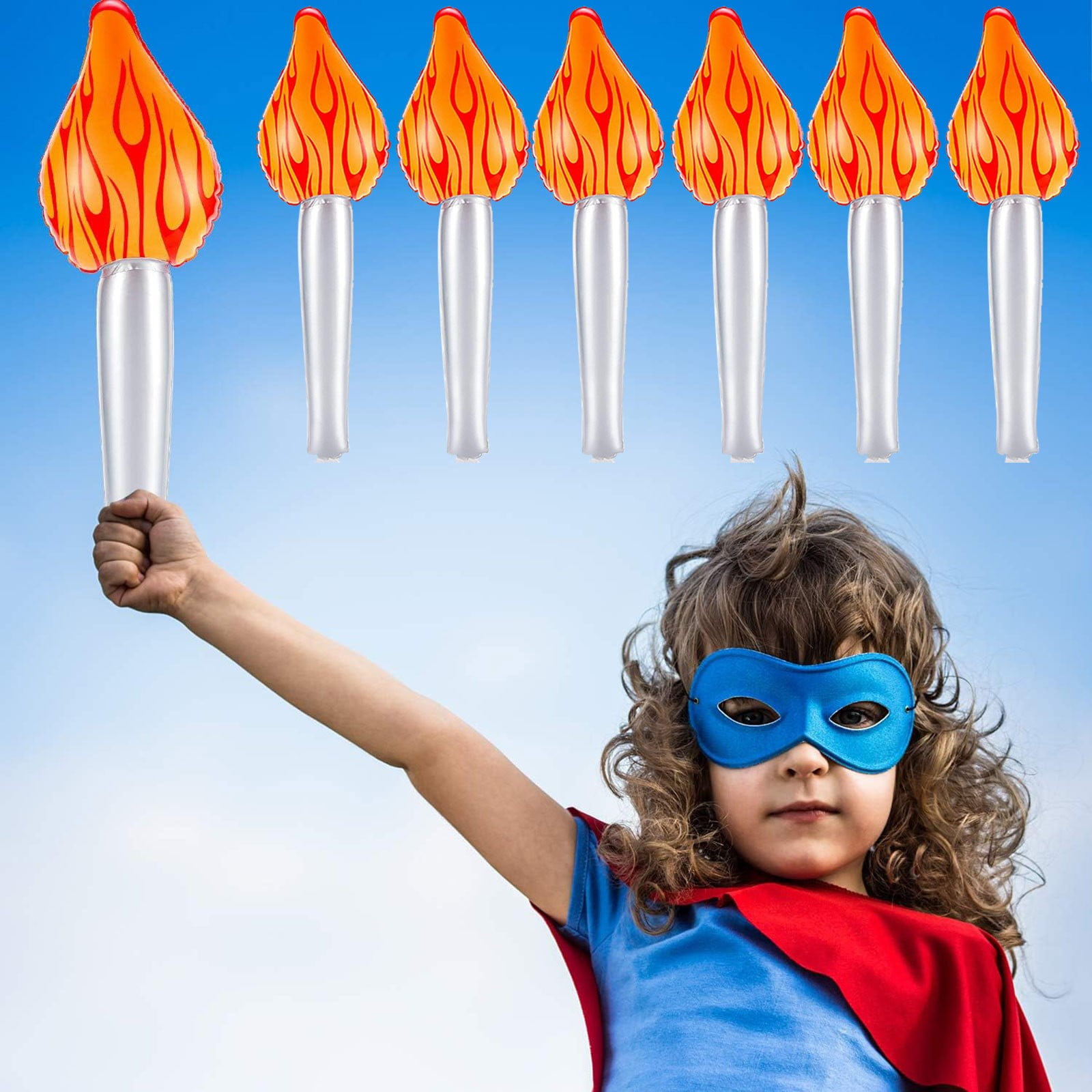 Balloon,6 Inflatable Torch Fun Torch Inflates For Games Medieval Luau ...