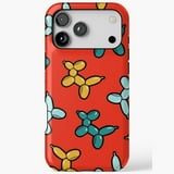 Balloon Animal Dogs Pattern In Red Phone Cover for iPhone 11 12 13 14 ...