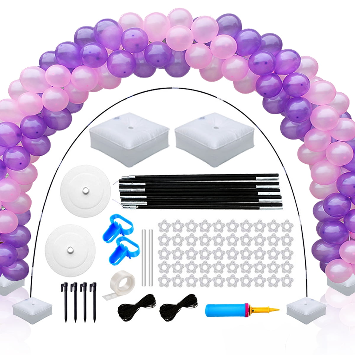 Balloon Arch Kit 9 Ft Height & 10 Ft Width Adjustable Balloon Arch Stand Frame with Base for ...