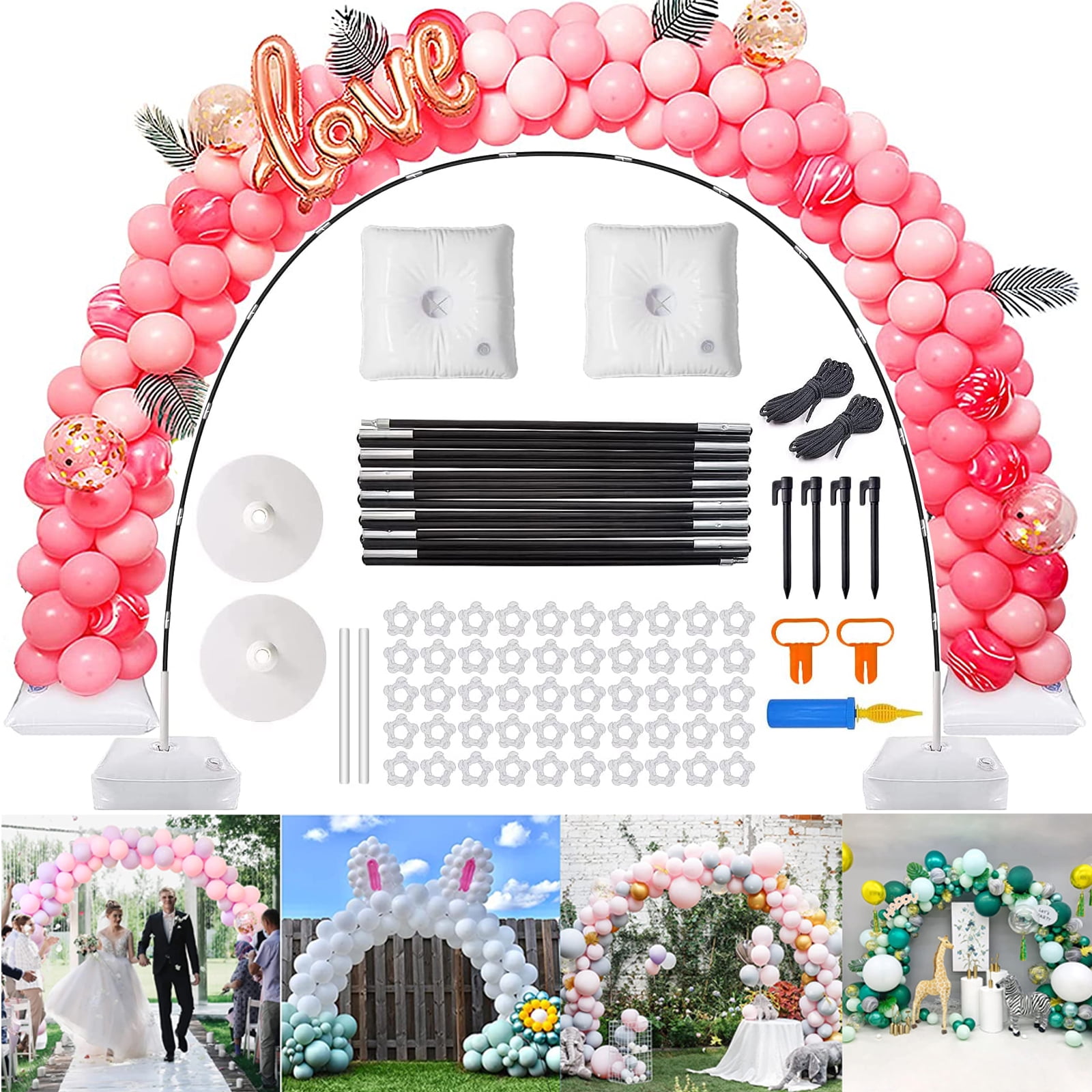 Balloon Arch Kit, 9FT Height & 10FT Width Adjustable Balloon Arch Stand ...