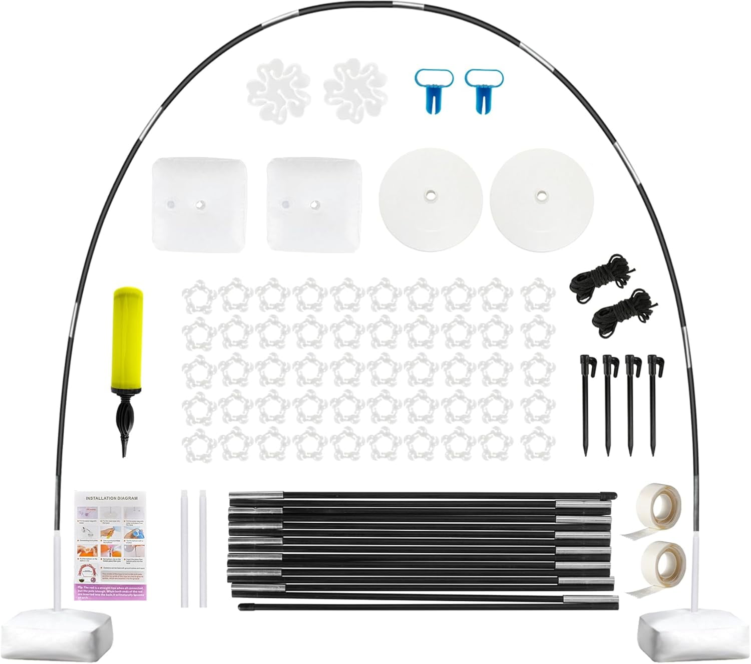 Balloon Arch Kit Frame, 10ft Wide & 9ft Tall Adjustable Balloon Arch ...