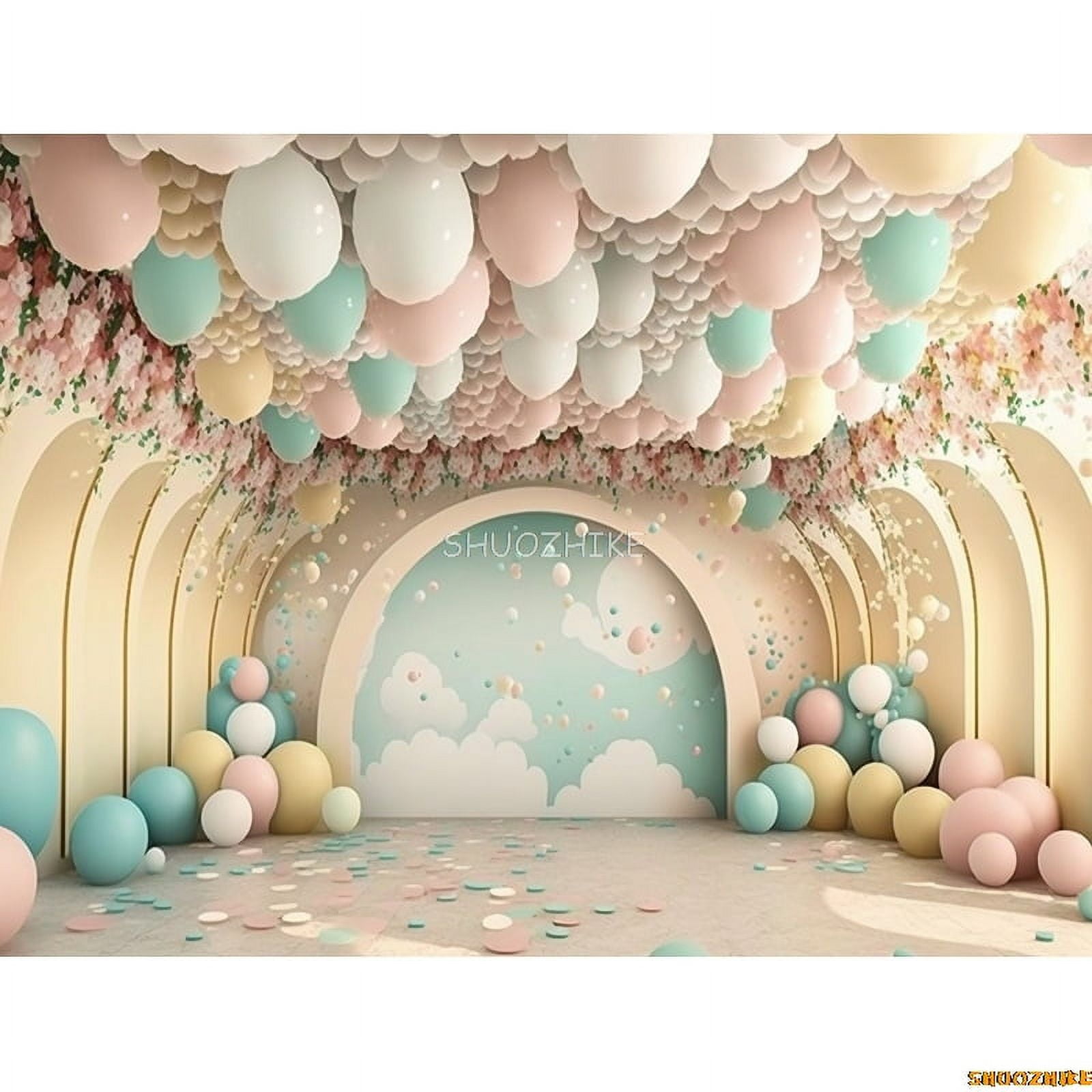 Balloon Arch Photography Backdrops Props Newborn Birthday Party ration ...