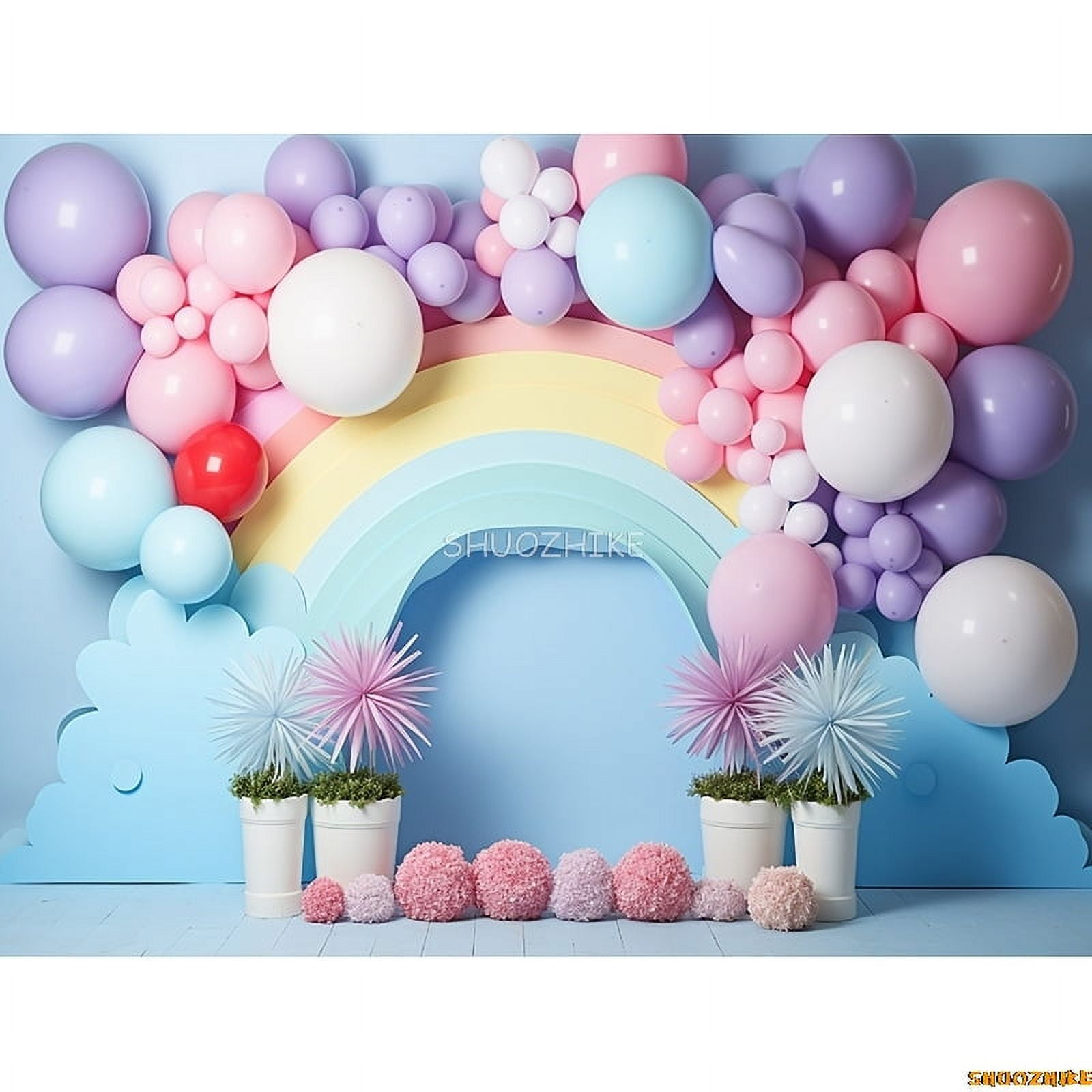 Balloon Arch Photography Backdrops Props Newborn Birthday Party ration ...
