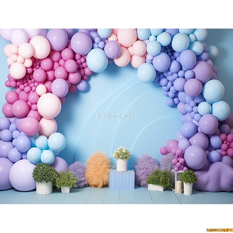 Balloon Arch Photography Backdrops Props Newborn Birthday Party ration ...